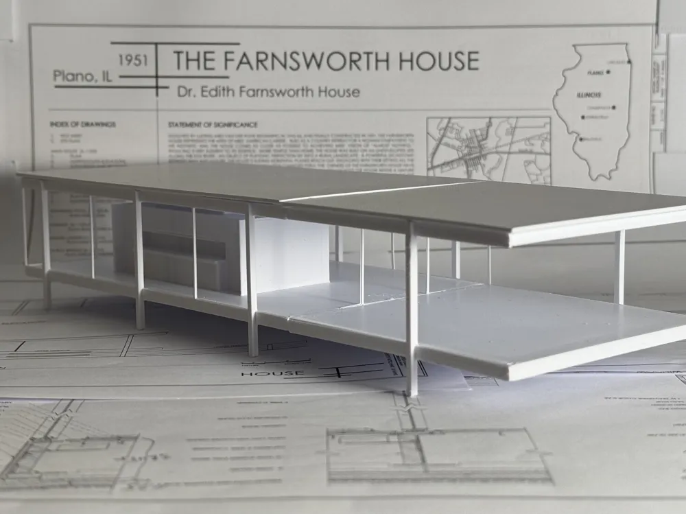 Farnsworth House - 1:100 - architectural model by Latex MakerWorld ...