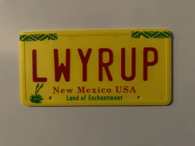 LWYRUP Licence plate by noriwl - MakerWorld