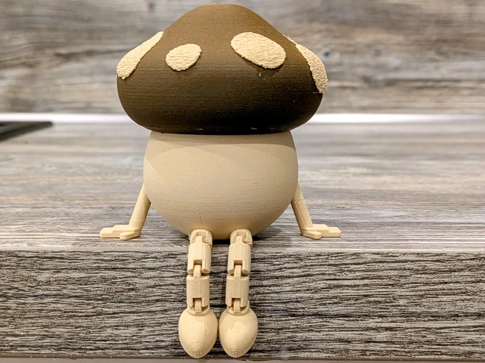 Mushroom Buddy – Articulated Fungi with Fuzzy Dots - Free 3D Print ...