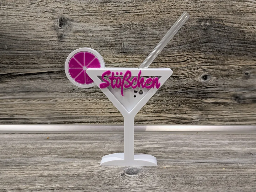 Party Cocktail Glass Decor – Cheers & Toasts by lov3d MakerWorld ...