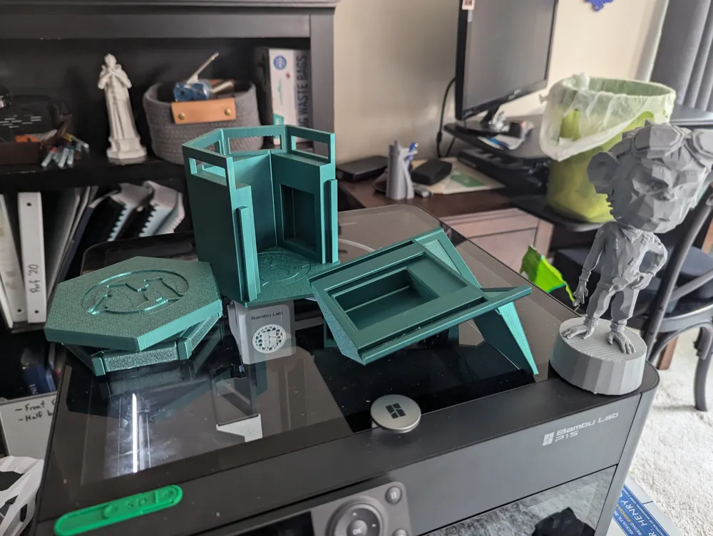 Improved hex box for 2x sleeved MTG commander deck - Free 3D Print ...