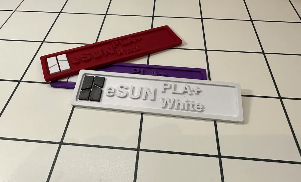 Dual Color Filament Swatches for eSUN PLA+ by thavoc - MakerWorld