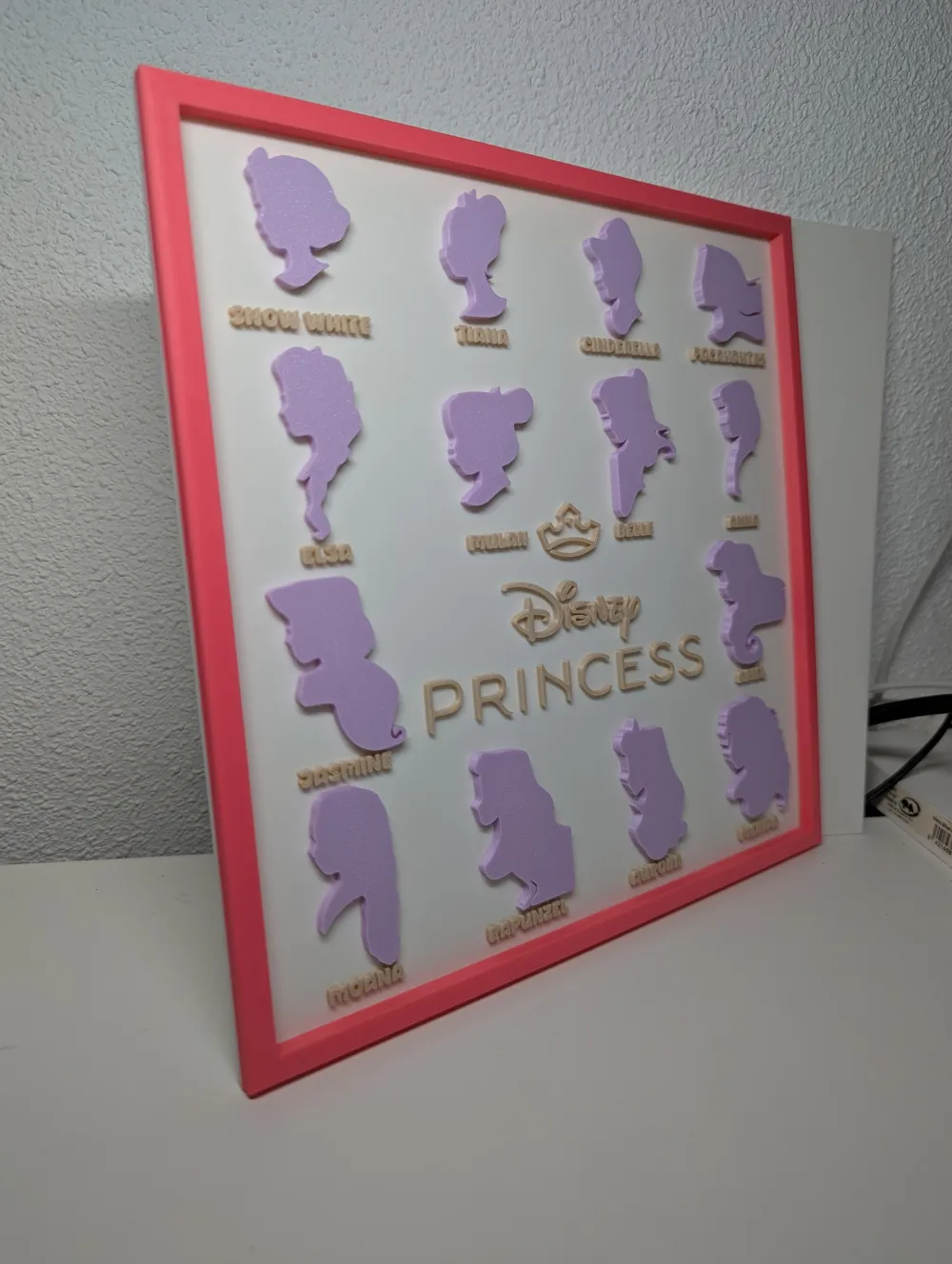 Disney Princess portrait frame (NO AMS/AMS) - Free 3D Print Model ...