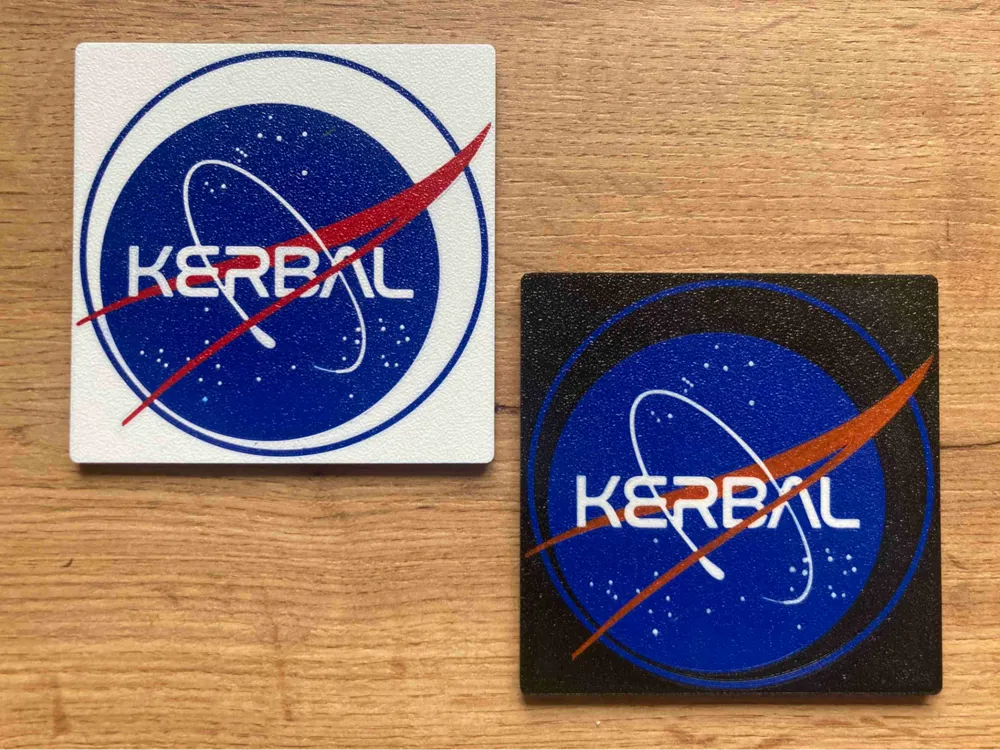 Kerbal Space Program (KSP) NASA-styled coasters by Rikkitik MakerWorld ...