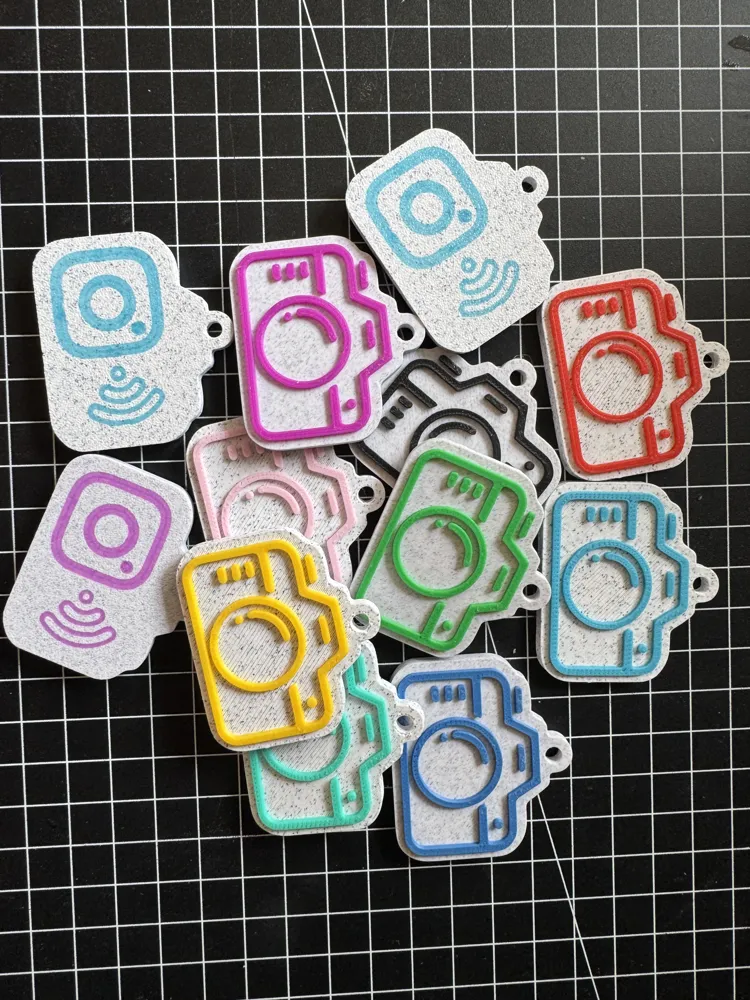Camera NFC Key Chain - Free 3D Print Model - MakerWorld