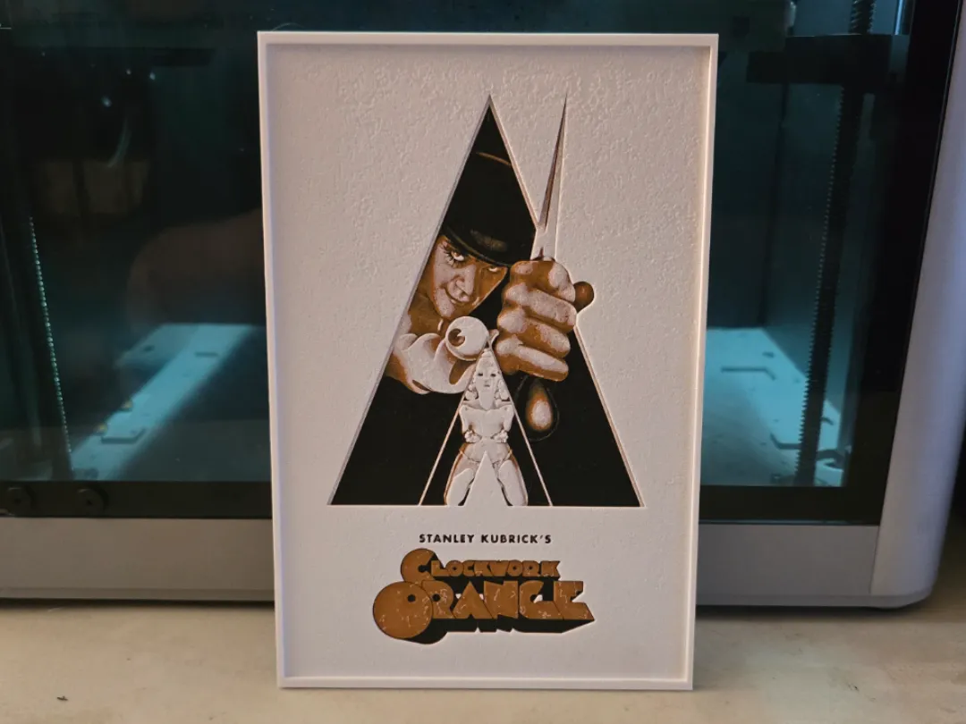 Clockwork Orange Movie Poster - Hueforge Art - Free 3D Print Model ...