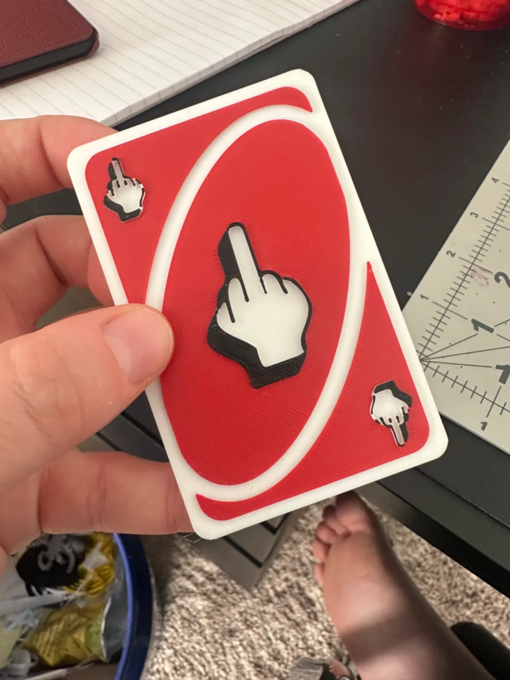 Uno Middle Finger Magnet Remixed by goldiesvinyl - MakerWorld