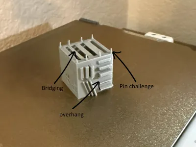 All in one calibration cube- less than 10 grams - Free 3D Print Model ...