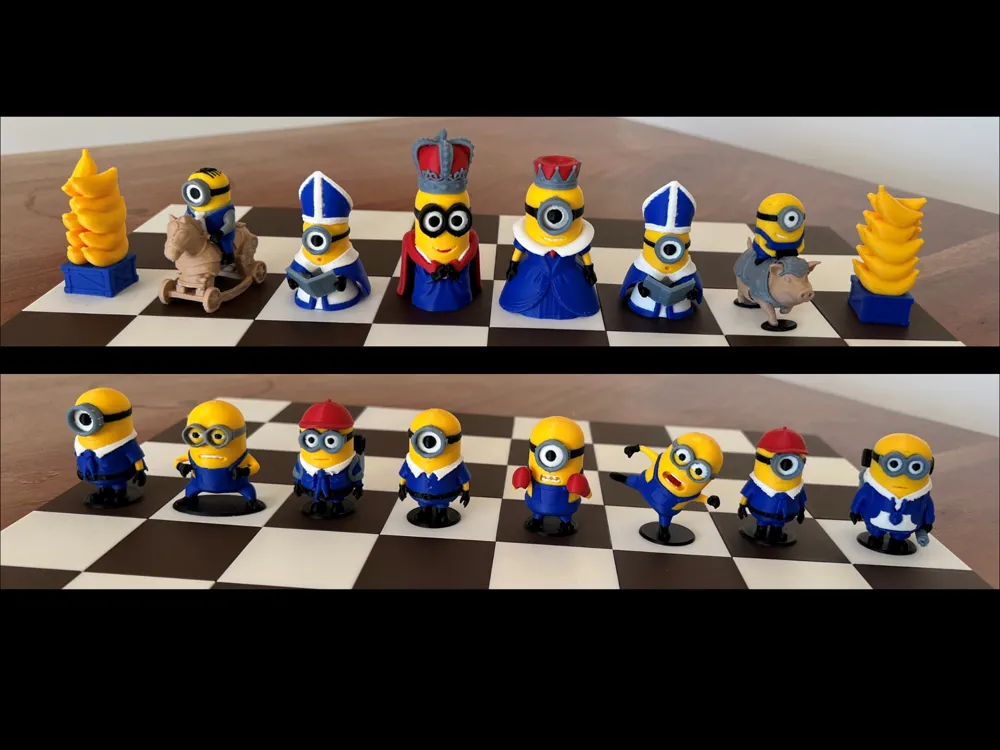 Colorful Minion Chess Set – Modular & Customizable - Free 3D Print ...
