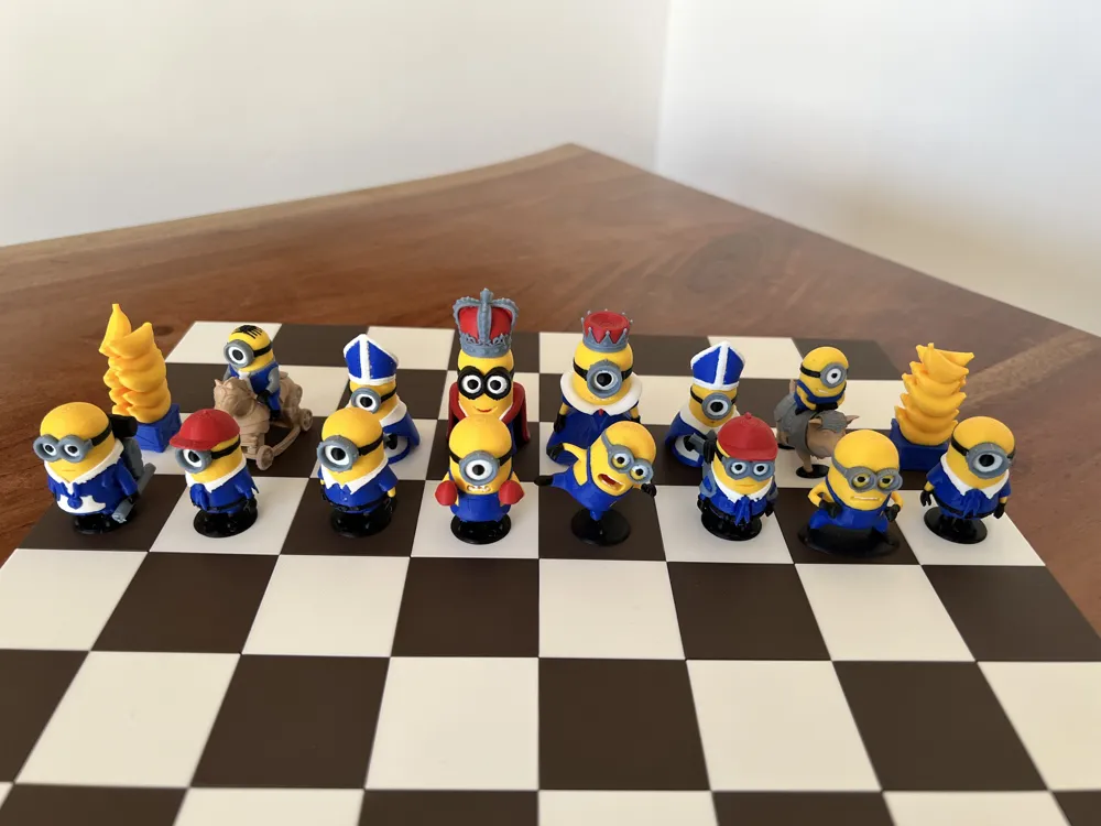 Colorful Minion Chess Set – Modular & Customizable - Free 3D Print ...