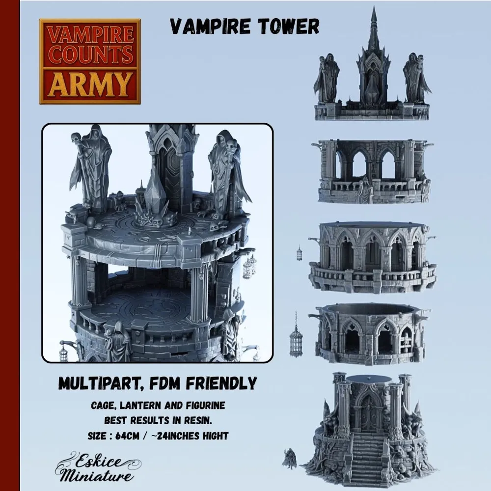 Vampire Tower – Gothic Terrain for Fantasy Univers - Free 3D Print ...