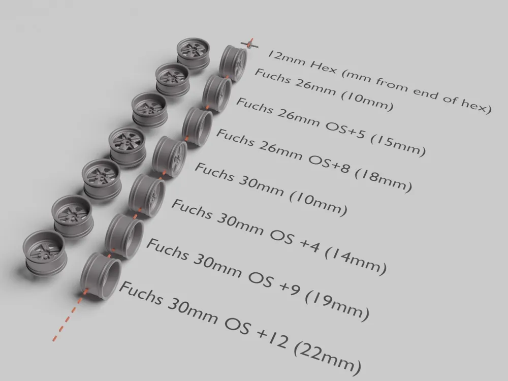 1/10 RC Fuchs Wheels in Various offsets - Free 3D Print Model - MakerWorld