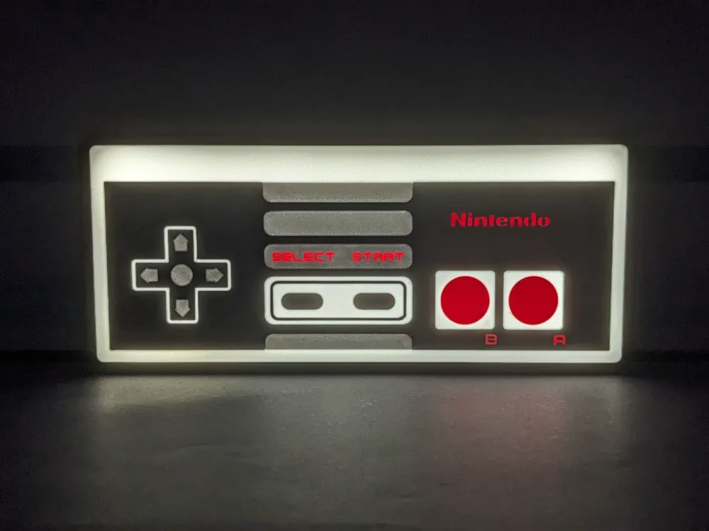 NES Controller Lightbox LED Lamp by SilMan3D - MakerWorld