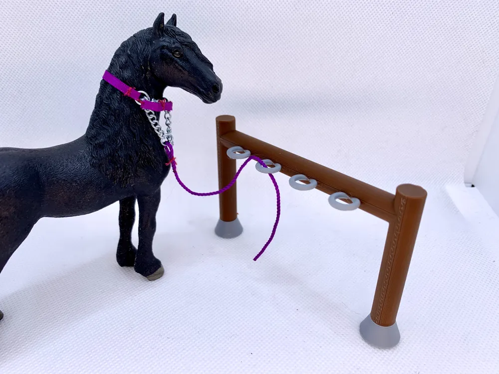 Hitching Rail for Horses with hitching rings - Free 3D Print Model ...