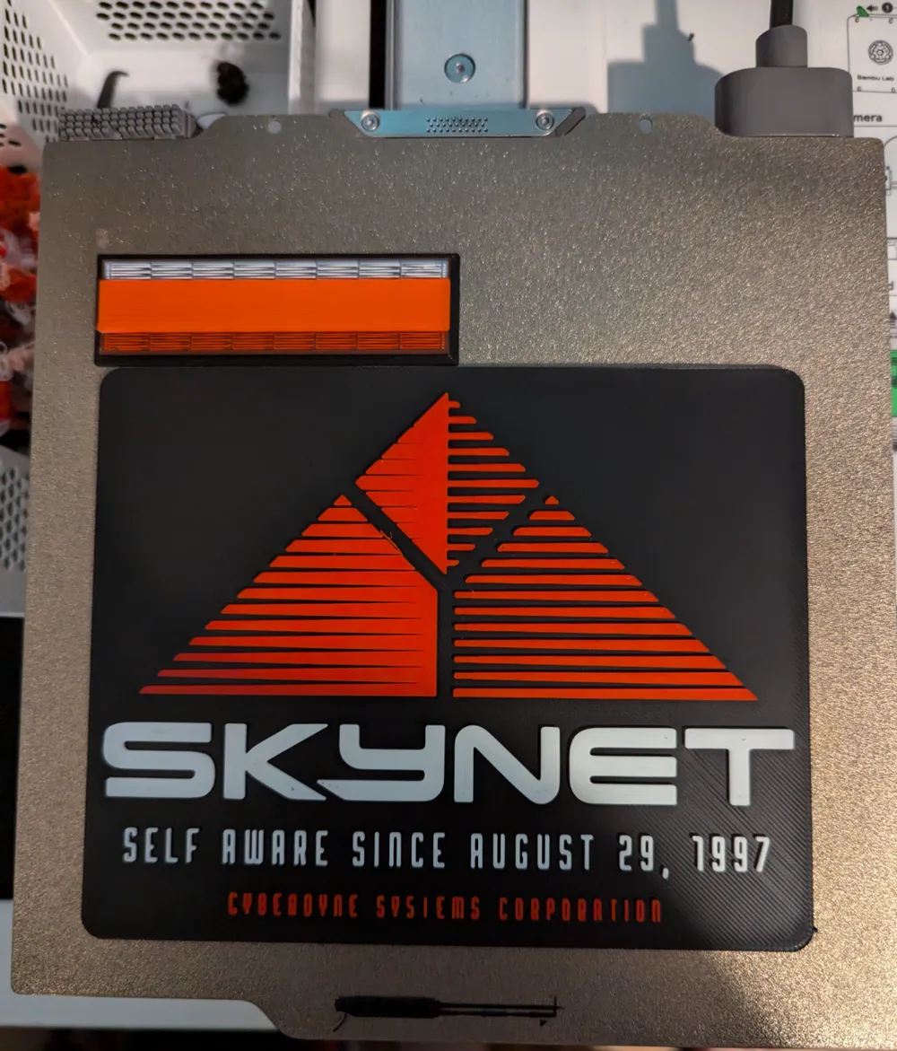 Skynet Logo - Plate (Terminator) by Krafty3D - MakerWorld
