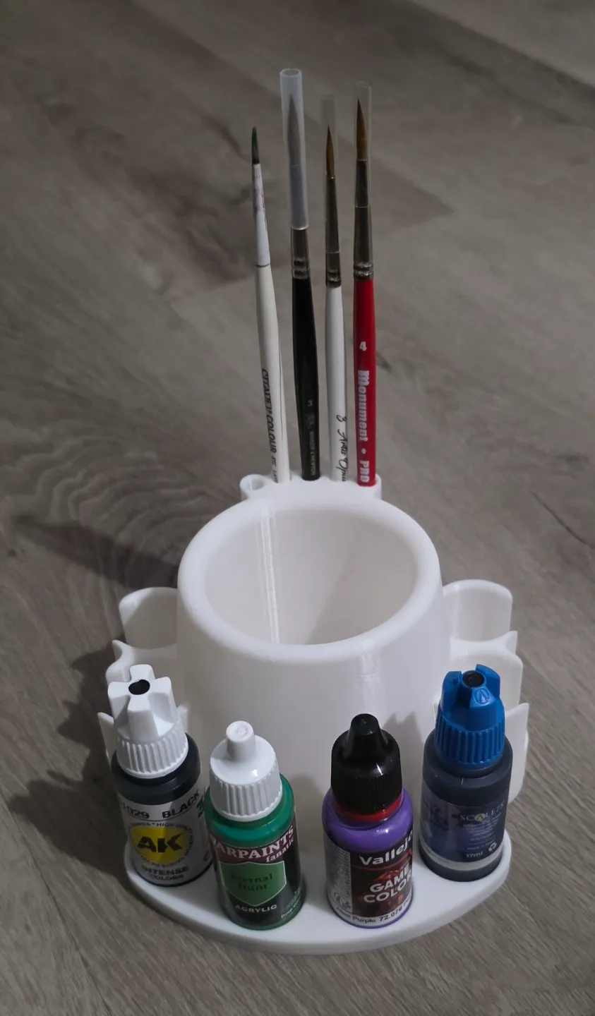 Paint Pot with Holders and slots for Palette by AquariusDesigns ...