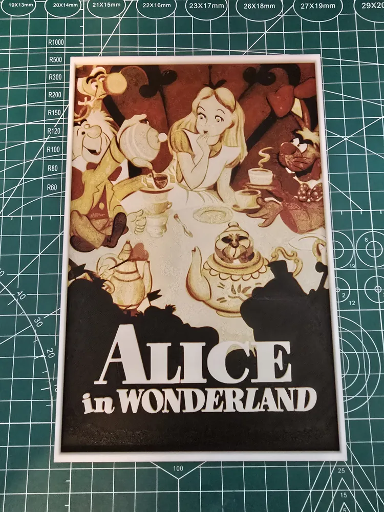 Alice in Wonderland Movie poster - Hueforge Art by Lumpy3D MakerWorld ...