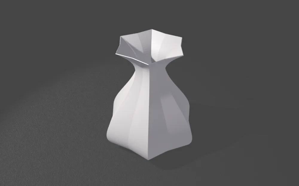 Low Poly Wave Shaped Modern Vase 3D Model by Ufuktan - MakerWorld