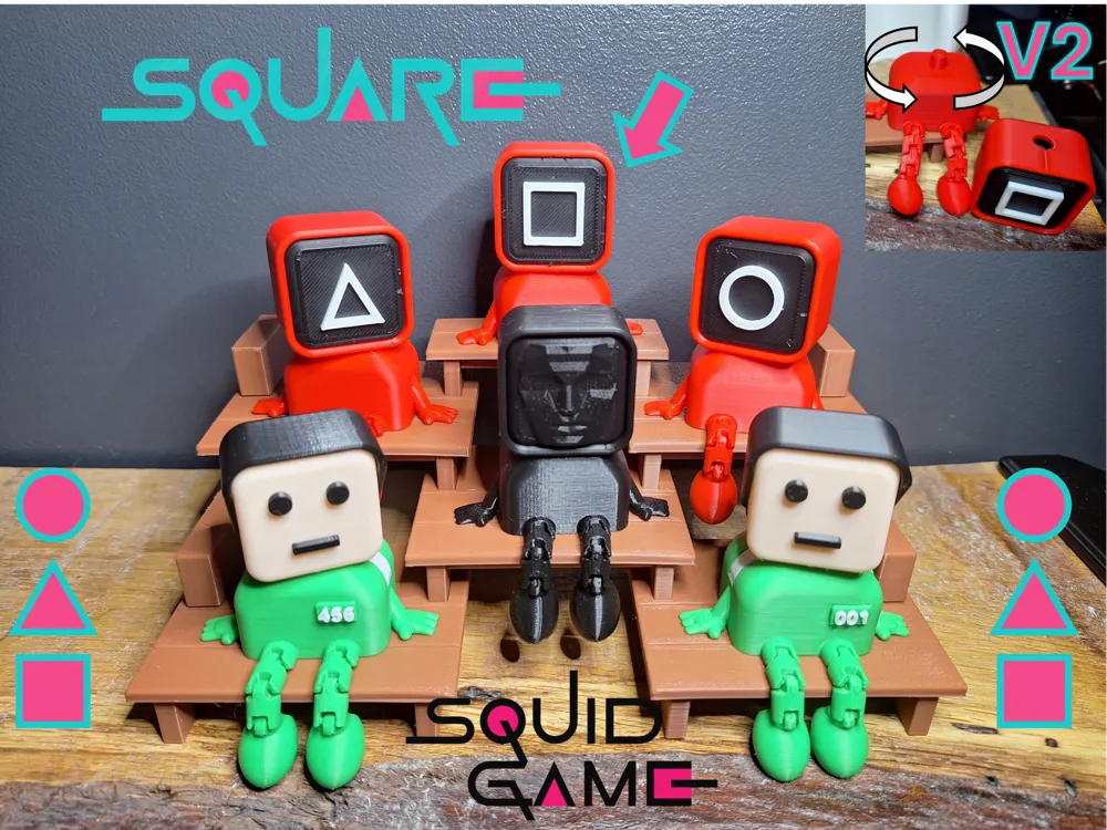 Squid Game - Square Guardian V2 by Fil&Form3D - MakerWorld
