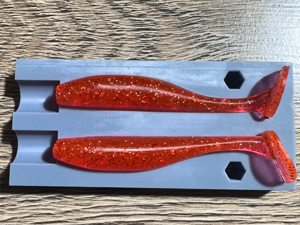 Soft Lure Shad Mold - DIY Fishing Bait - Free 3D Print Model - MakerWorld