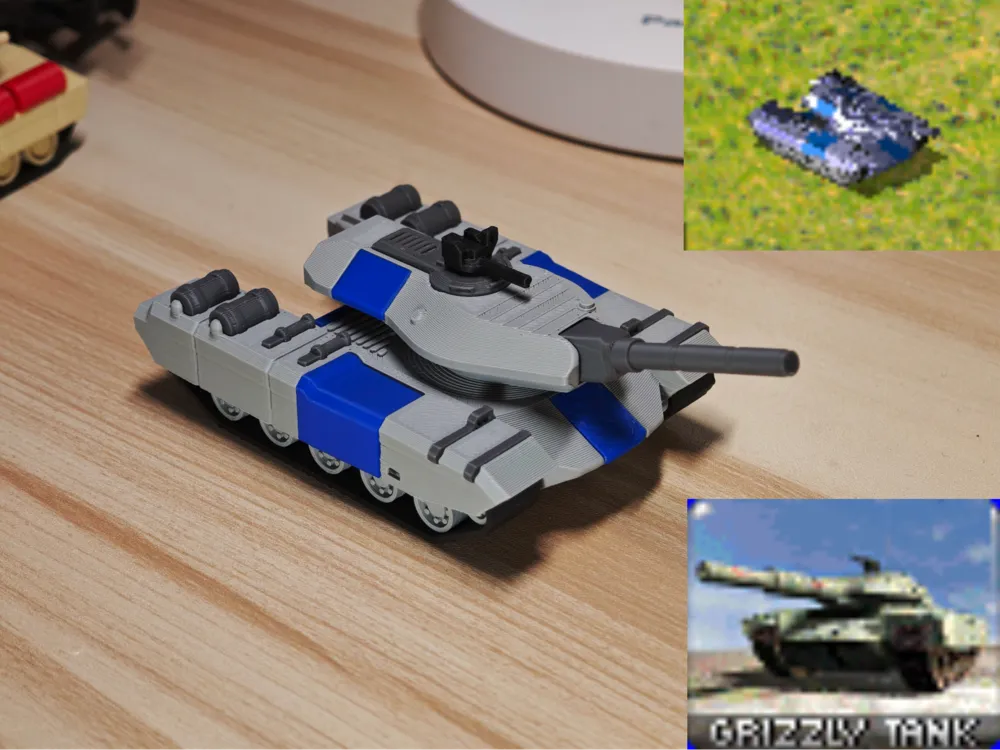 1:72 Red Alert 2 - Grizzly tank / no AMS - Free 3D Print Model - MakerWorld