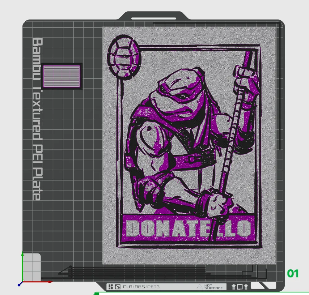 Ninja Turtle / Donatello / Wall Art / HueForge by 3D Prints This Week ...