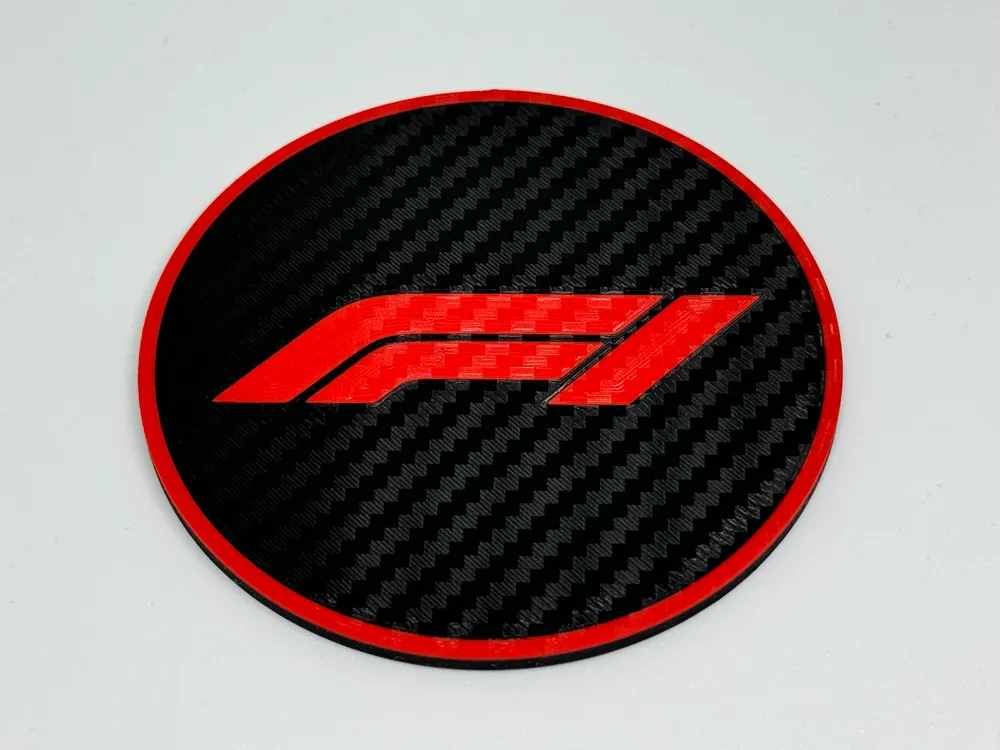 Carbon F1 Coaster with Holder - Carbon Fiber Finish by BØDEX - MakerWorld