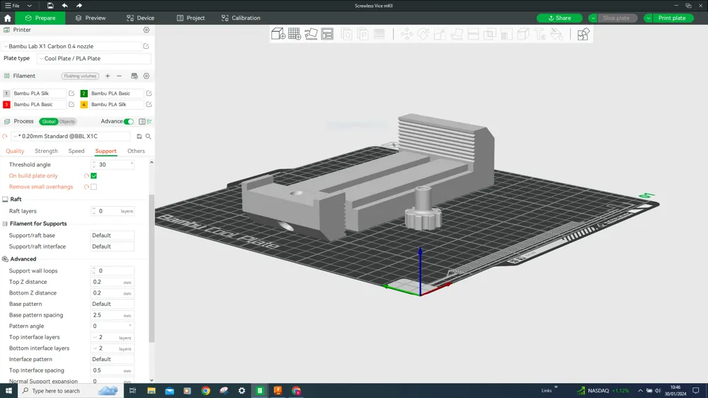 Screwless Vice MkII by kevr102 - MakerWorld