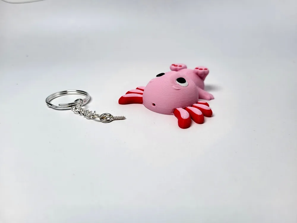 Flexi Axolotl – Magnet & Keychain - Free 3D Print Model - MakerWorld