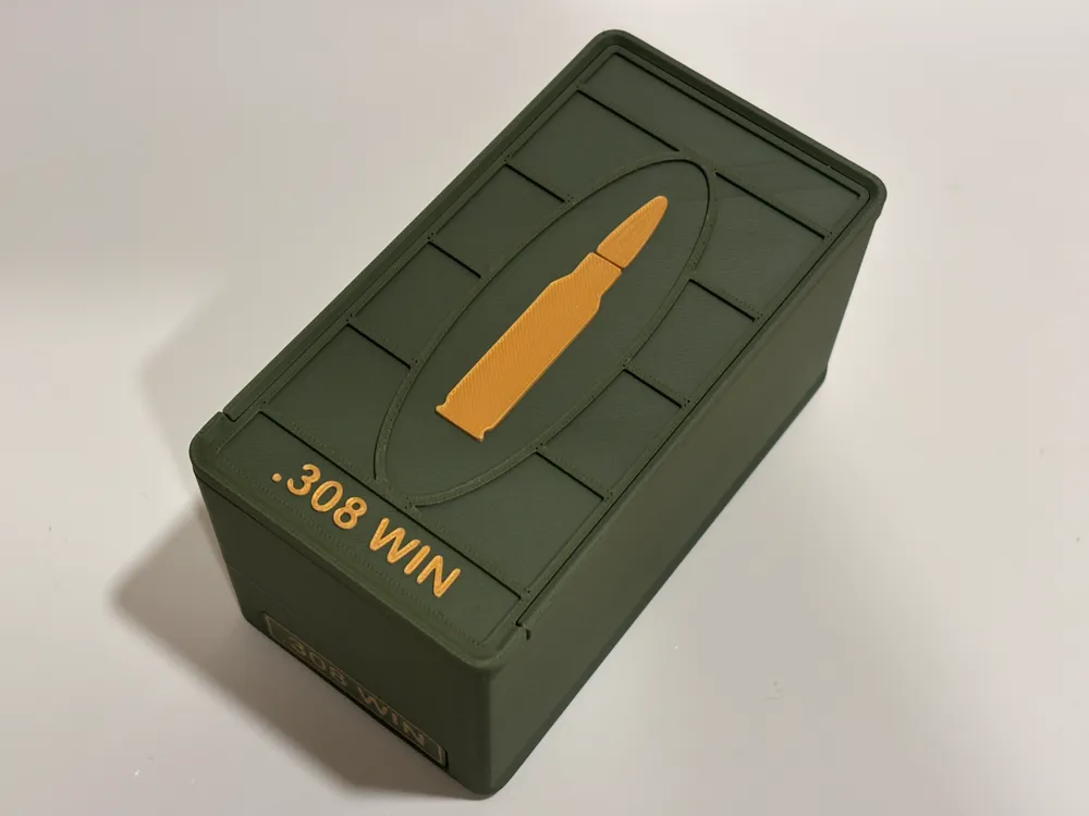 Ammo Storage Box .308 WIN / 7.62x51 NATO 50 Rounds - Free 3D Print ...