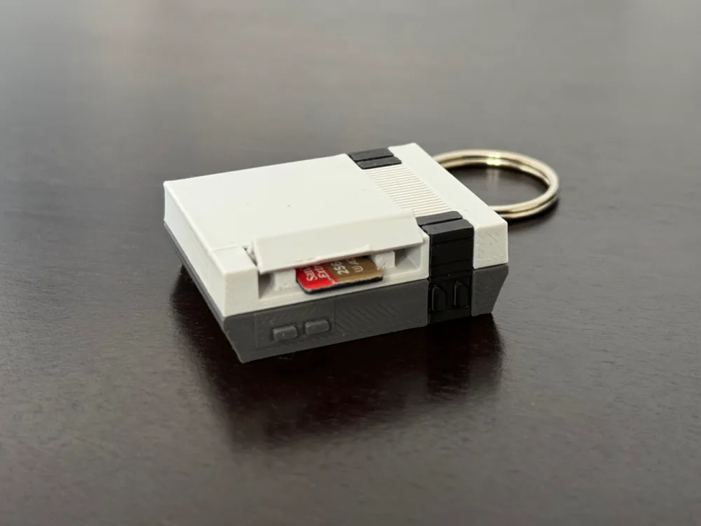 NES MicroSD Holder Keychain by Connor's Creations MakerWorld: Download ...