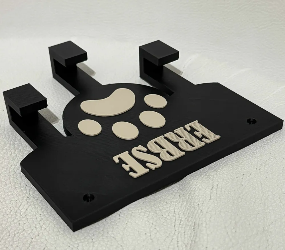 Dog Leash Holder with Name - customizable - Free 3D Print Model ...