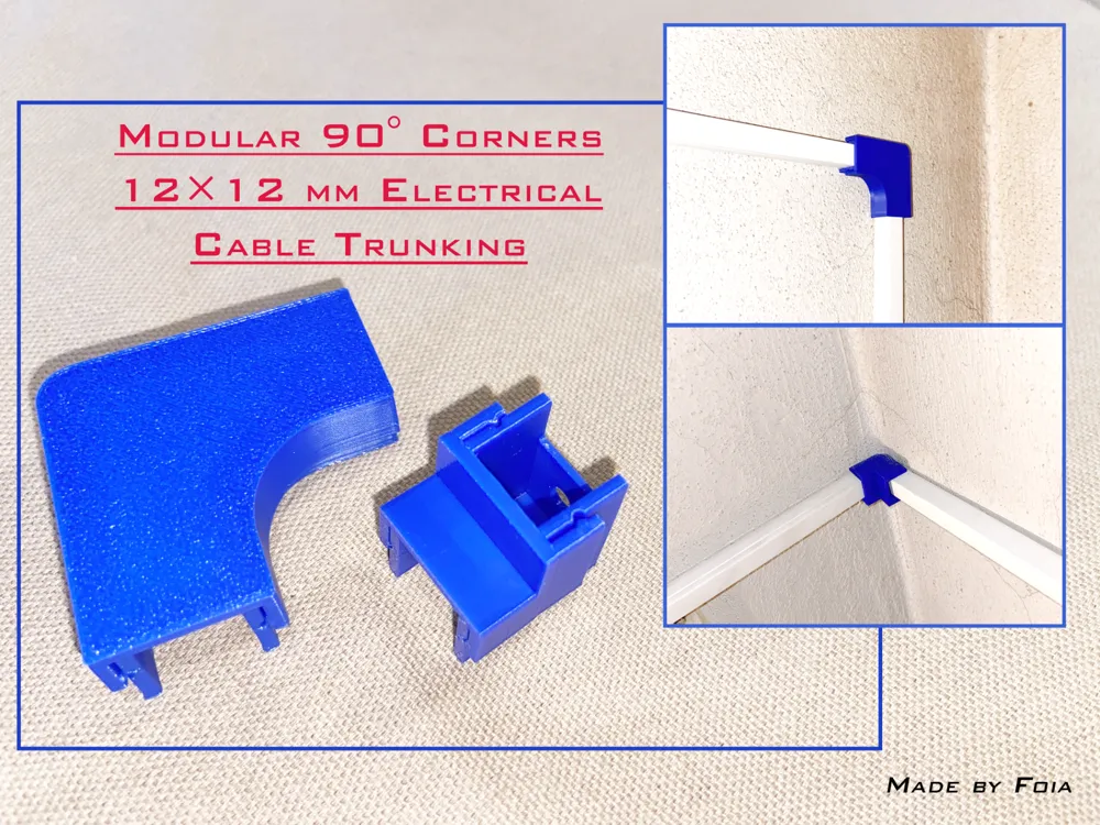 Modular 90° Corners for Electrical Cable Trunking - Free 3D Print Model ...