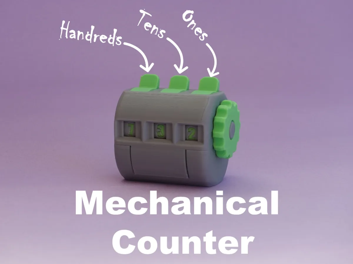 Mechanical Counter — Increment by Place Value - Free 3D Print Model ...