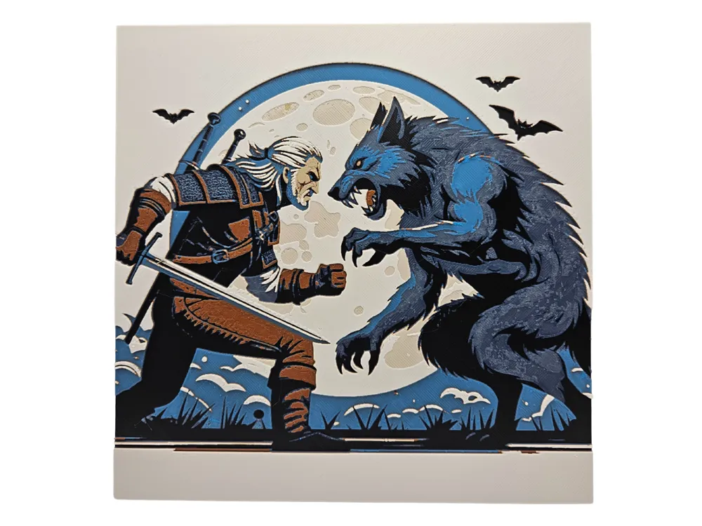 Witcher vs Werewolf by BusyKikiBee MakerWorld: Download Free 3D Models