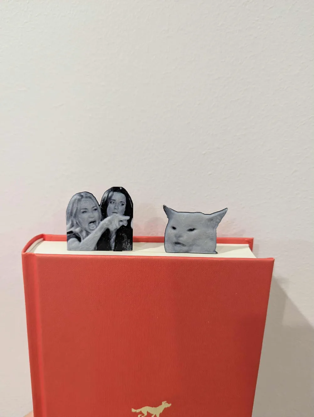 Confused Cat at Dinner Meme Slip-On Bookmark Set - Free 3D Print Model ...
