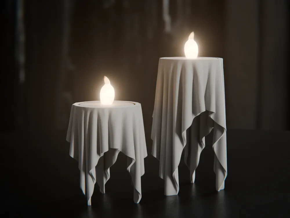 Floating cloth candle – LED tealight holder - Free 3D Print Model ...