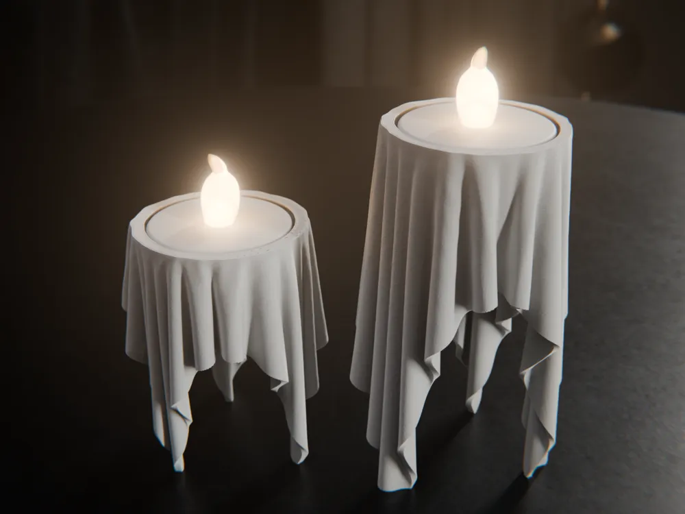 Floating cloth candle – LED tealight holder - Free 3D Print Model ...
