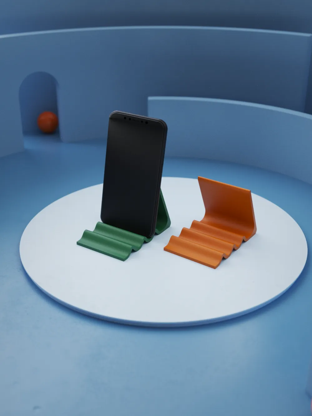 Simple Minimal Wave Phone Holder by PNT Design - MakerWorld