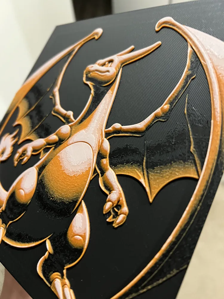 Charizard Pokemon Art Hueforge by RP47 Designs MakerWorld: Download ...