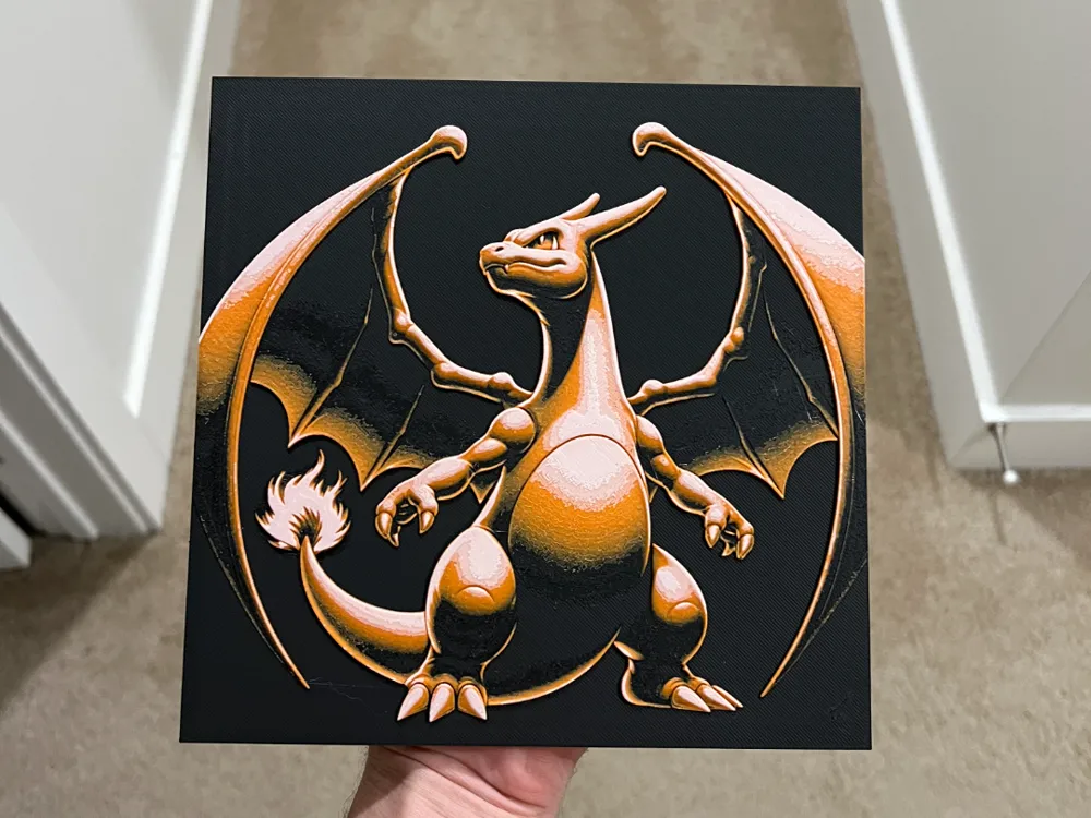 Charizard Pokemon Art Hueforge by RP47 Designs MakerWorld: Download ...