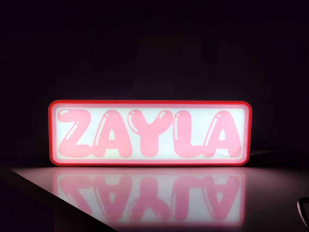 Name Lightbox (Zayla) by DREWZUKI - MakerWorld