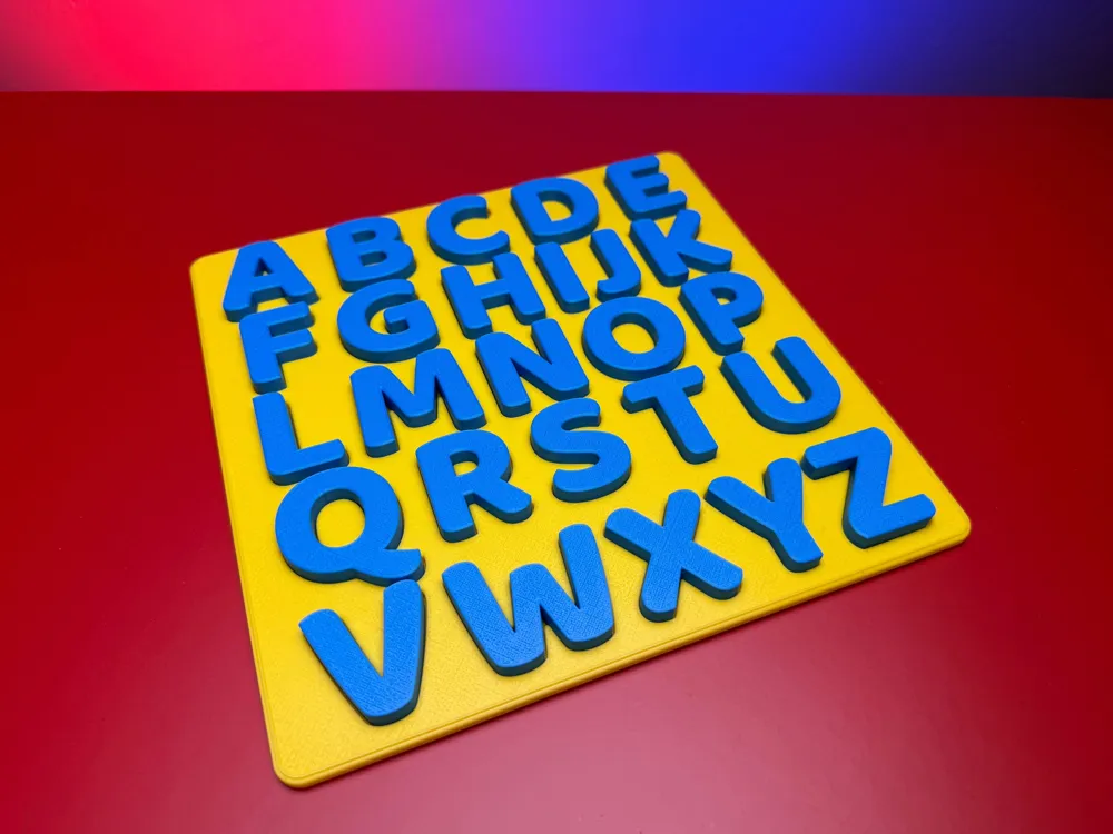 ALPHABET PUZZLE - Montessori Letter Puzzle - Free 3D Print Model ...