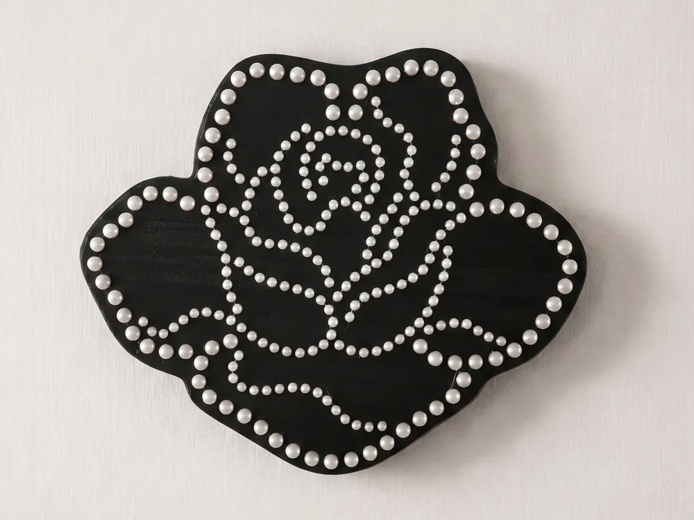 Décoration artistique rose perle | Sticker mural | Aimant de ...