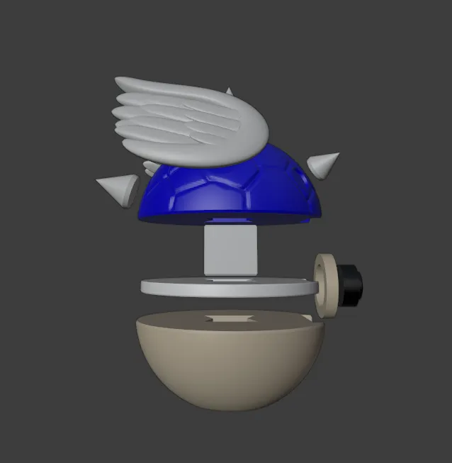 Mario Blue Shell Inspired Pokeball by Towboat Shaggy MakerWorld ...