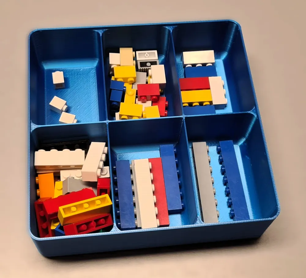 Versatile Interlocking Box with Customizable Layouts - 150mm by 150mm ...