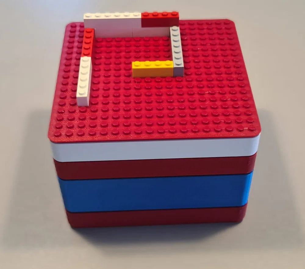 Versatile Interlocking Box with Customizable Layouts - 150mm by 150mm ...