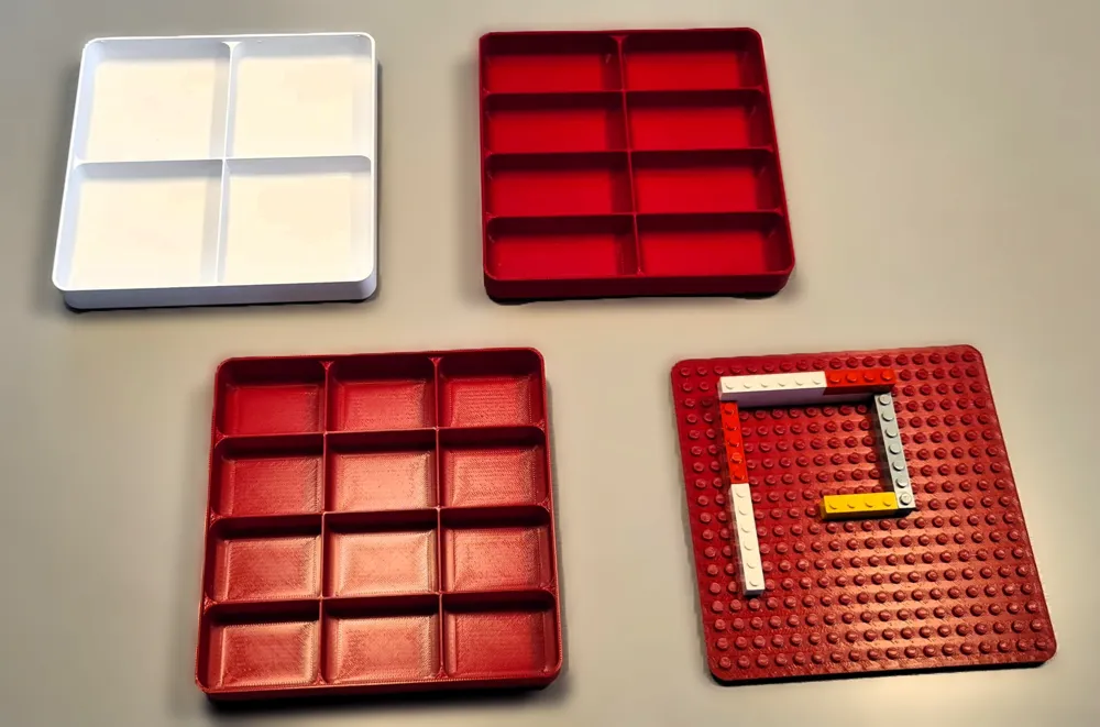 Versatile Interlocking Box with Customizable Layouts - 150mm by 150mm ...