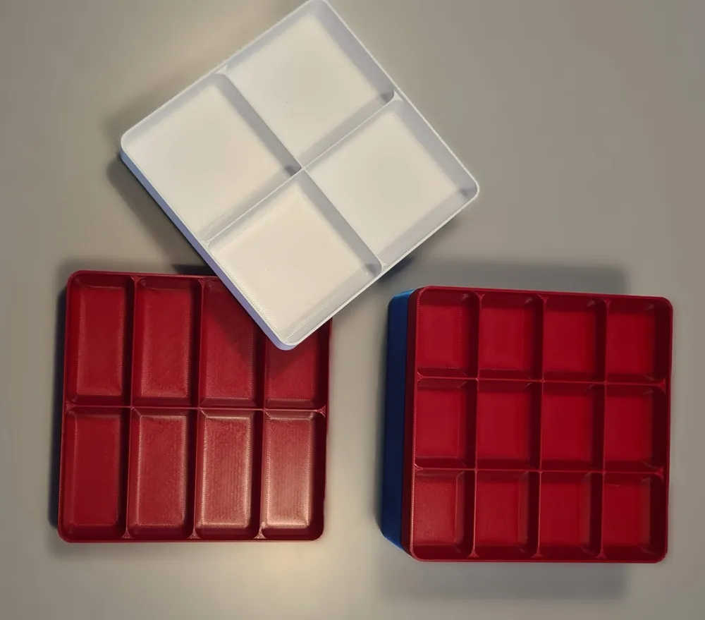 Versatile Interlocking Box with Customizable Layouts - 150mm by 150mm ...