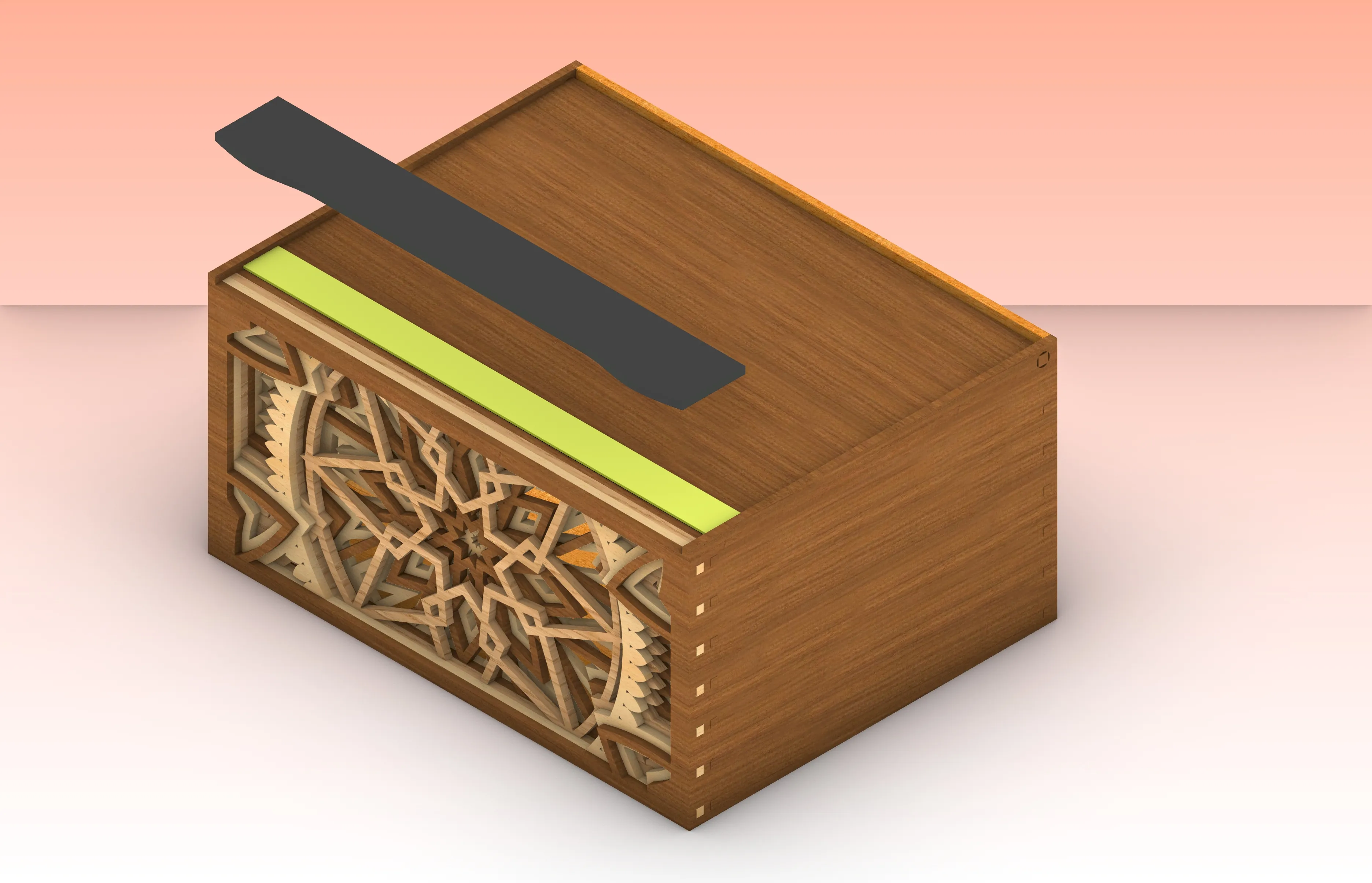 Layered Art hinged Box by TheArchist MakerWorld: Download Free 3D Models